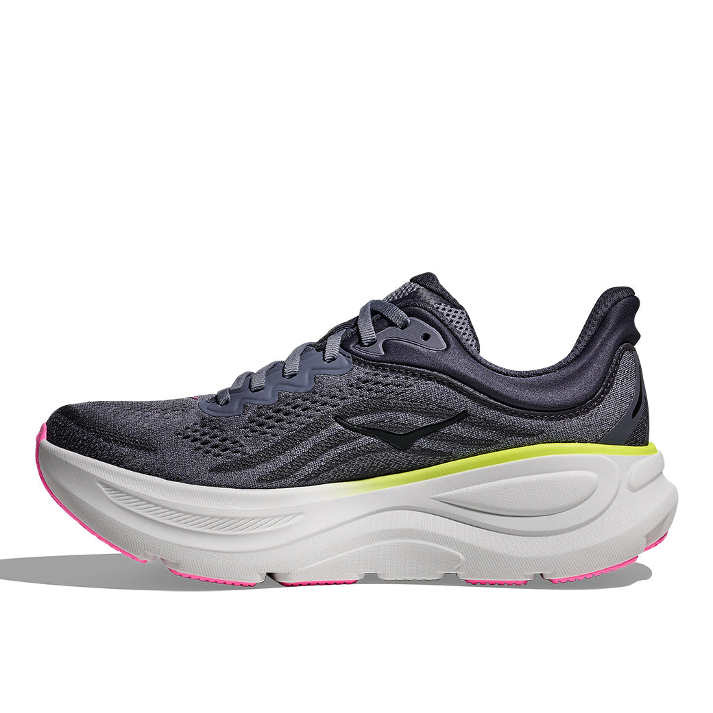 Womens Hoka Bondi 9 in Charcoal Grey/ Grey Skies – Lucky Shoes