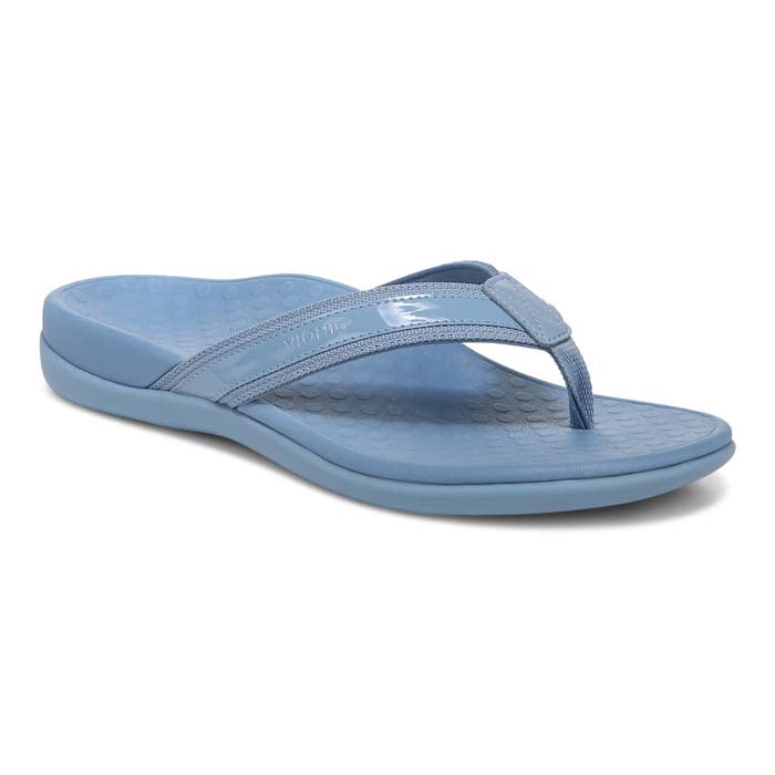 Womens Vionic Tide II Toe Post Sandal in Blue Shadow – Lucky Shoes